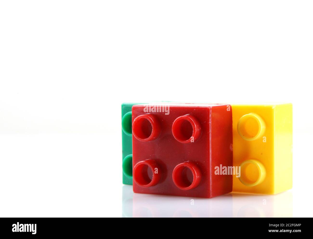 Building Blocks Isolated On White Stock Photo - Alamy