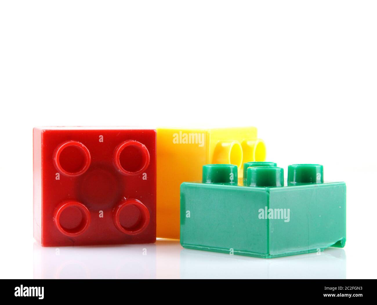 Building Blocks Isolated On White Stock Photo - Alamy