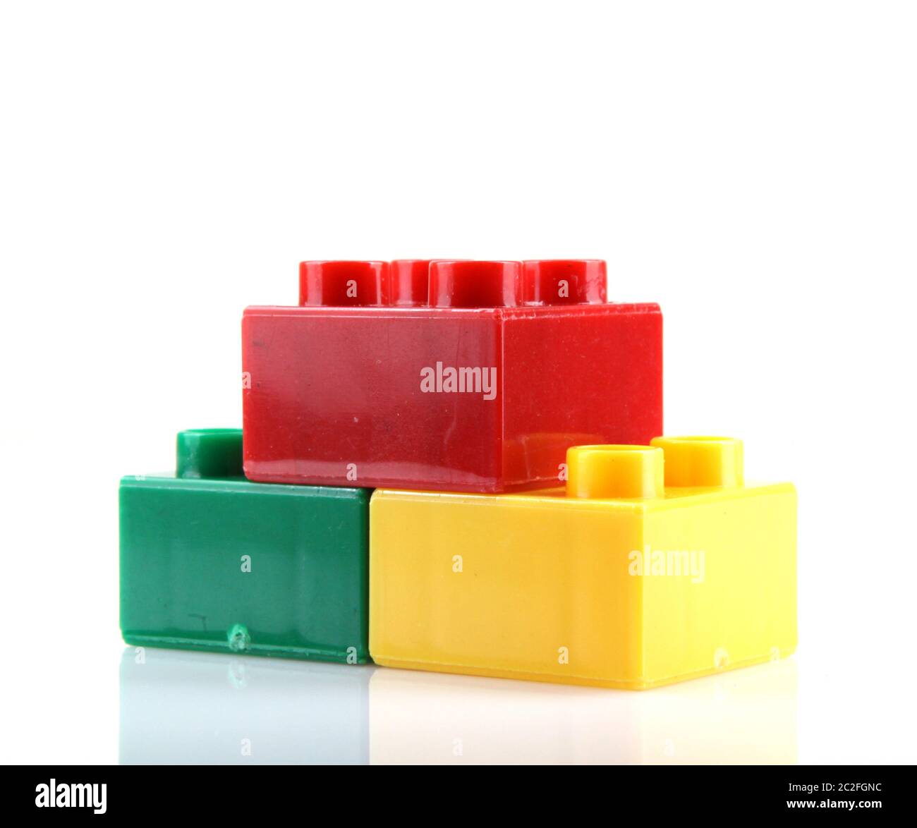 Building Blocks Isolated On White Stock Photo - Alamy