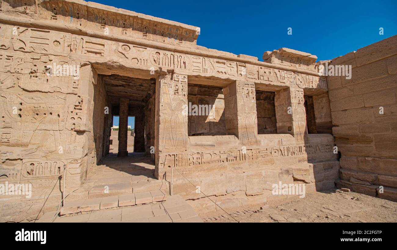 Temple of Medinet Habu. Egypt, Luxor. The Mortuary Temple of Ramesses ...