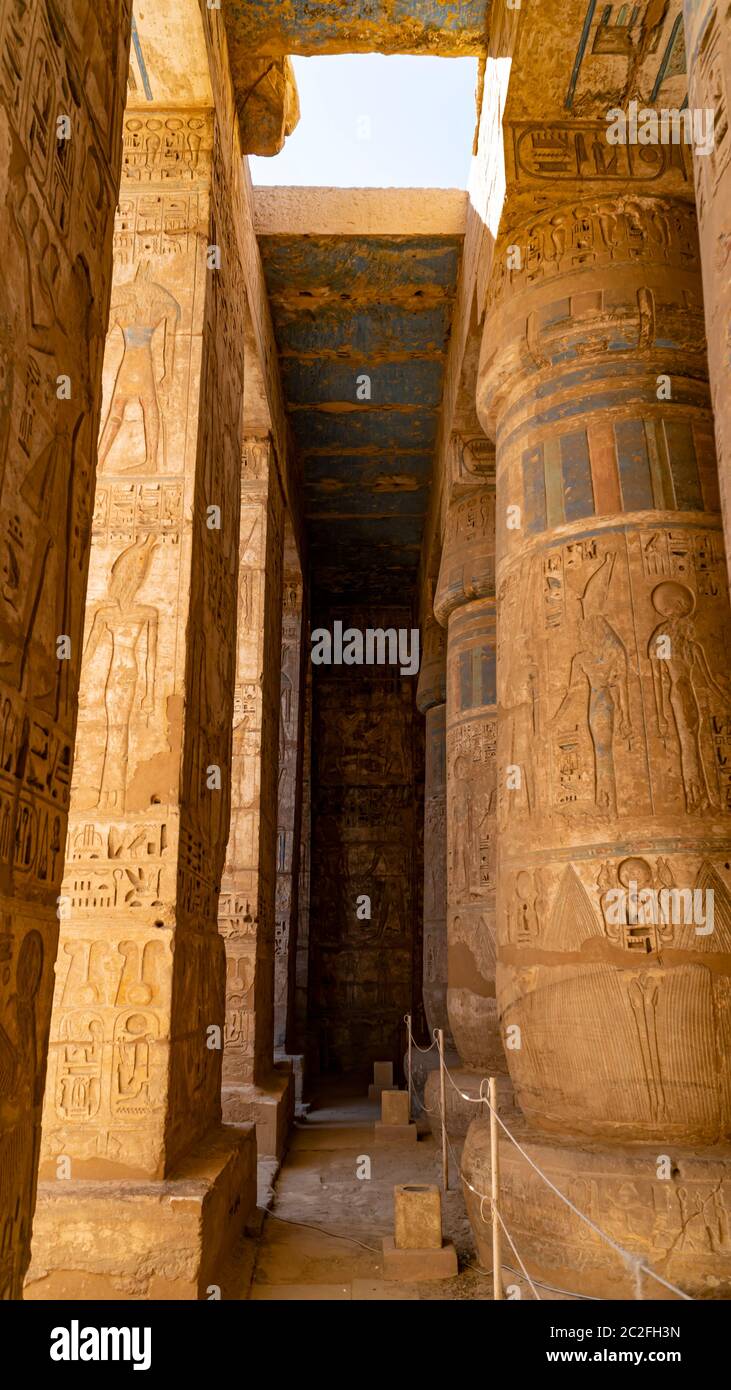 Temple of Medinet Habu. Egypt, Luxor. The Mortuary Temple of Ramesses ...