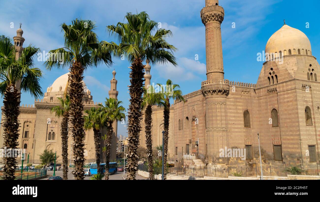 View of the old part of Cairo. Mosque-Madrassa of Sultan Hassan. Cairo ...