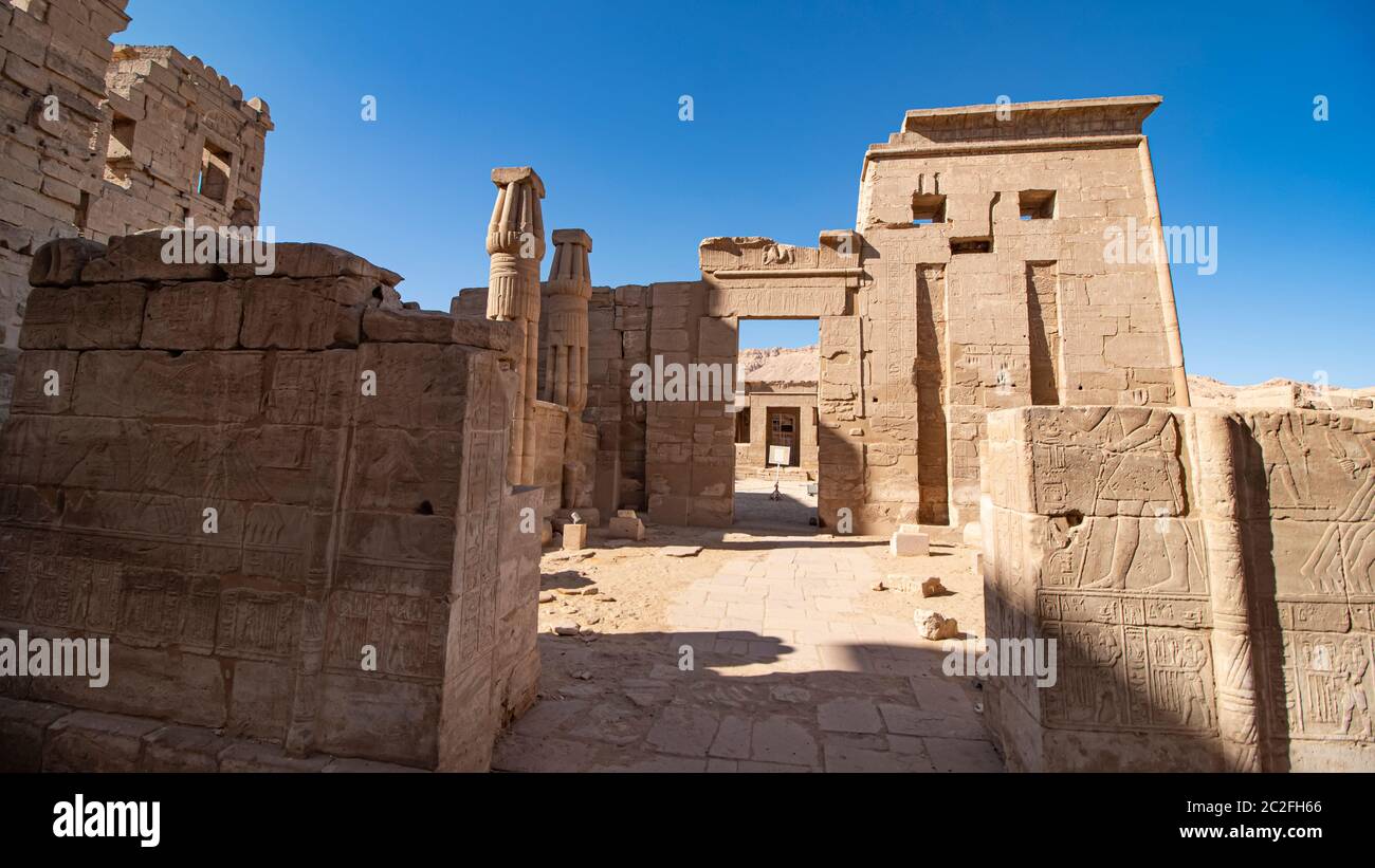 Temple of Medinet Habu. Egypt, Luxor. The Mortuary Temple of Ramesses ...