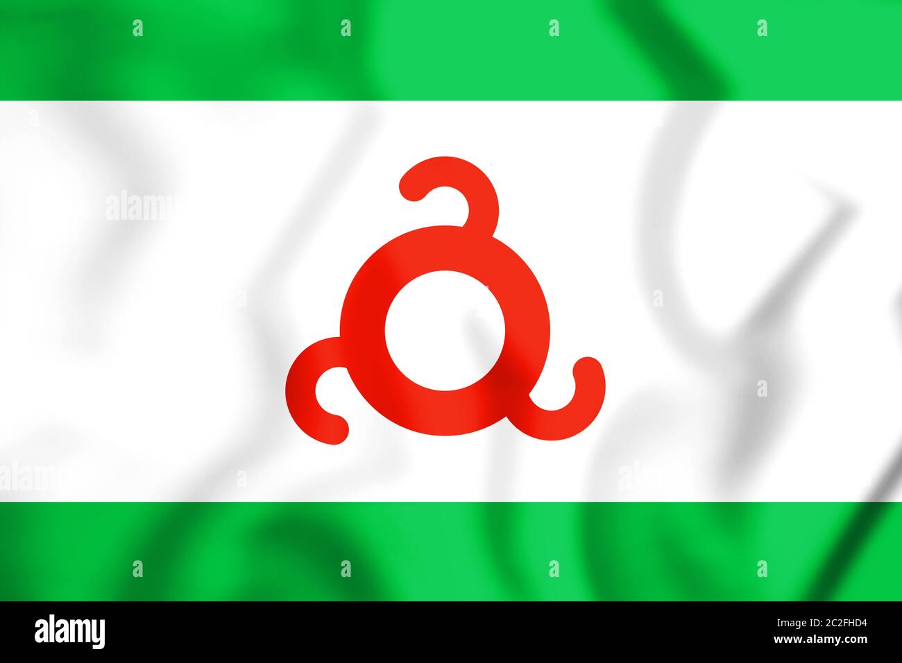 3D Flag of Ingushetia, Russia. 3D Illustration Stock Photo - Alamy
