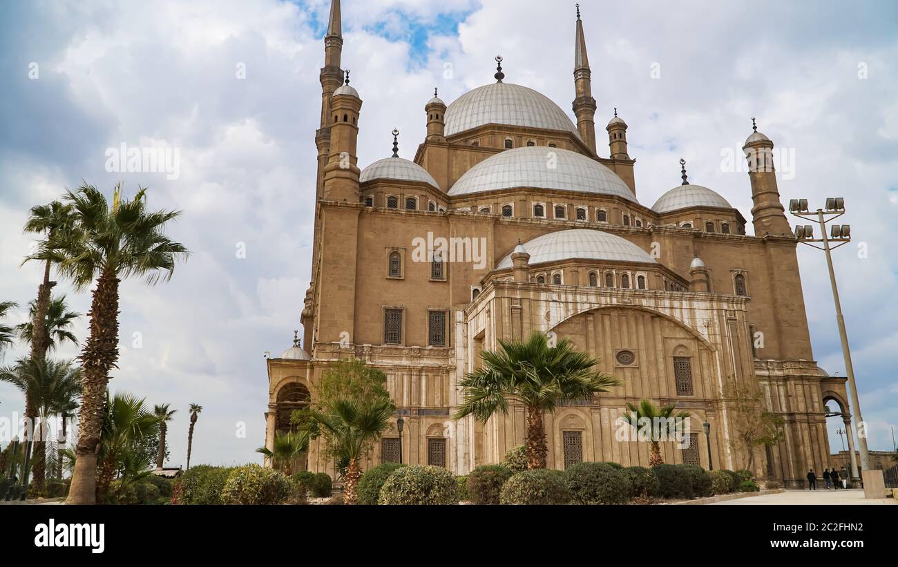 View of the old part of Cairo. Mosque-Madrassa of Sultan Hassan. Cairo ...