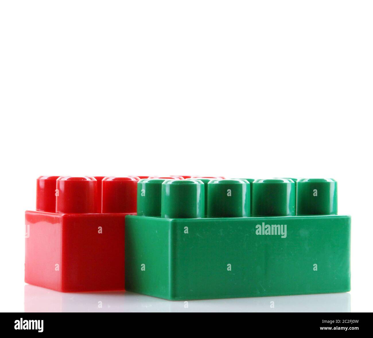 Plastic Blocks Isolated On White Stock Photo - Alamy