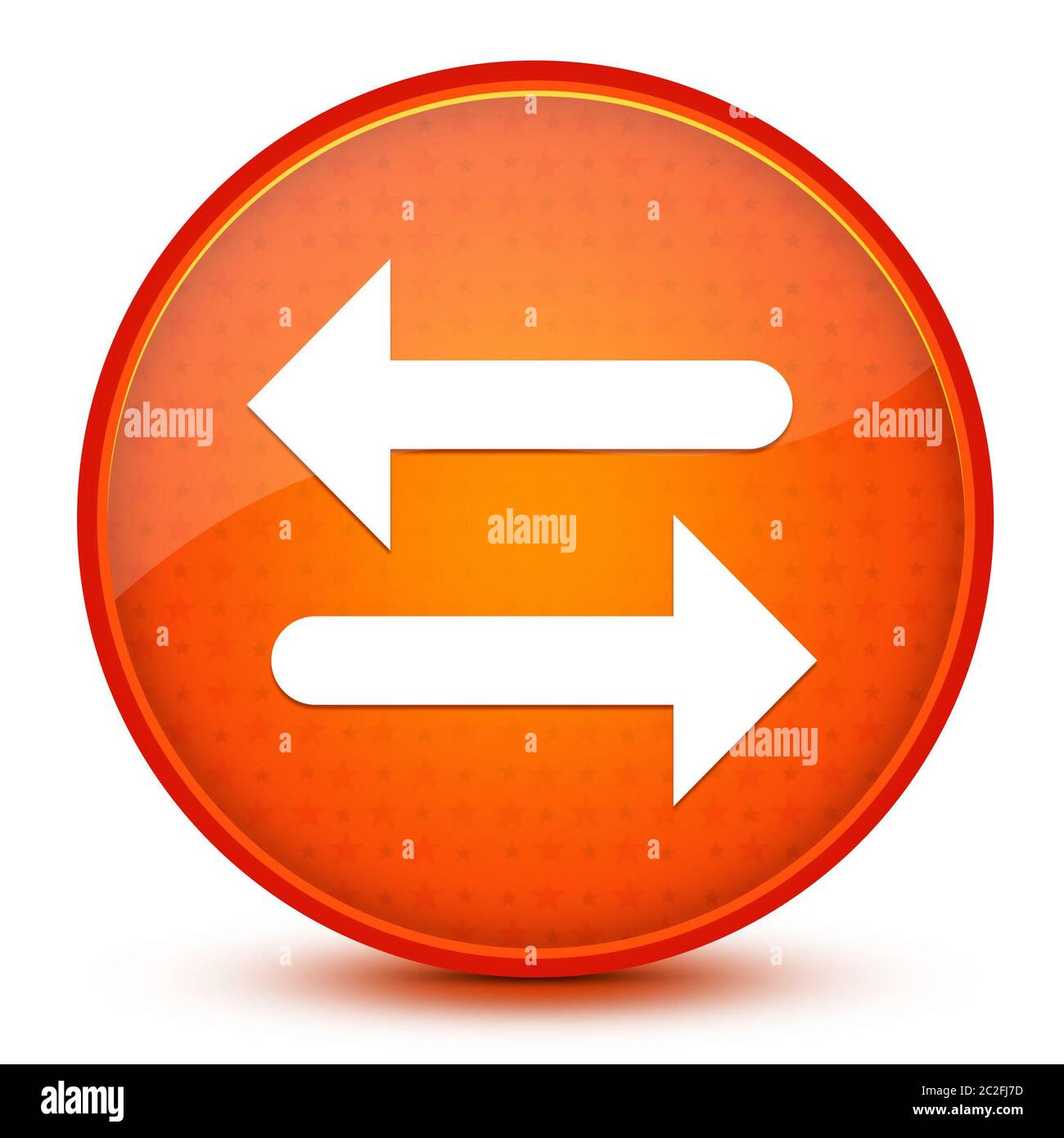 Transfer icon isolated on glossy star orange round button abstract ...