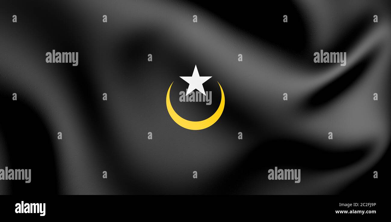 3D Flag of Larut, Matang and Selama District (Perak State), Malaysia ...