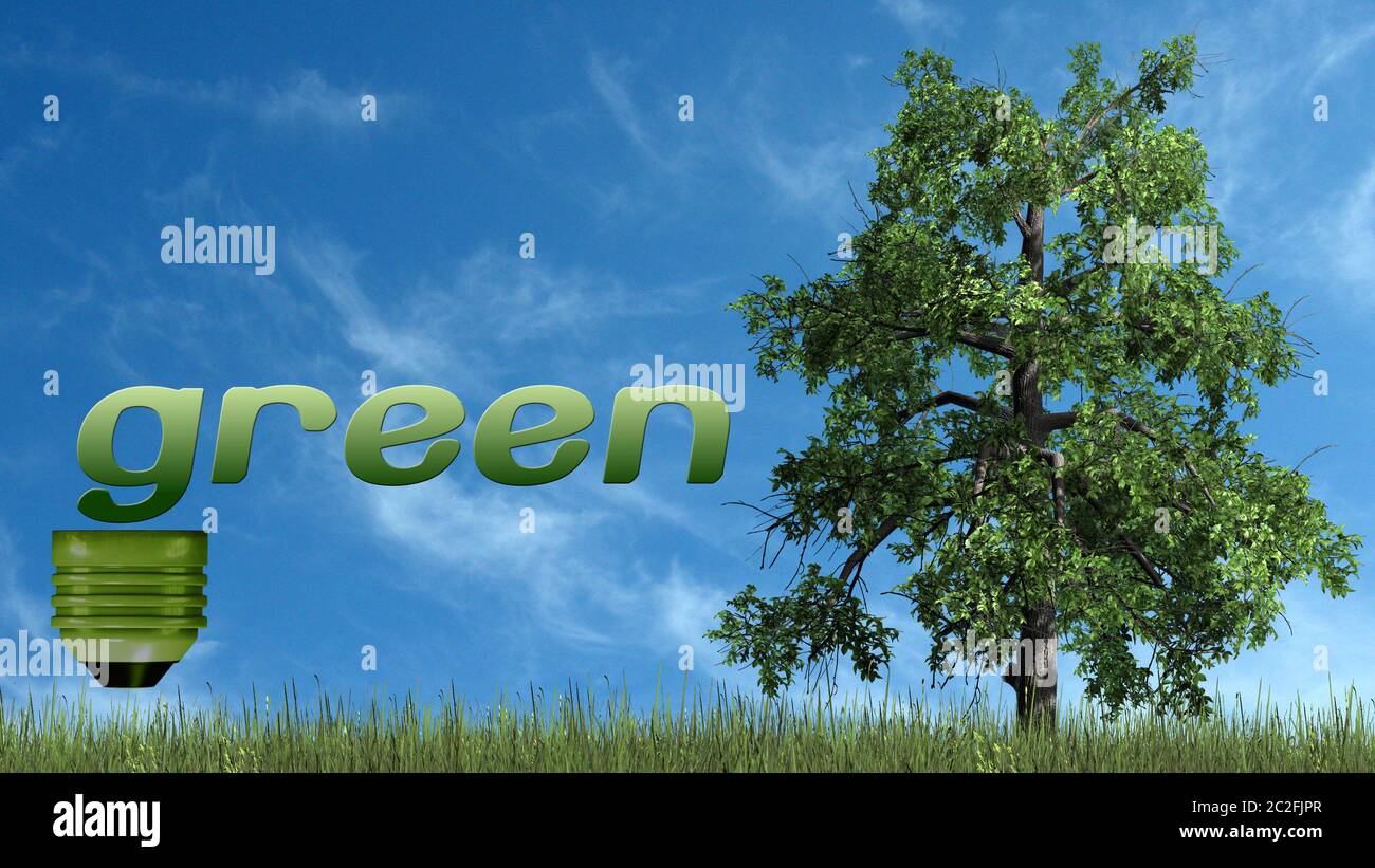 eco text - green - ecology concept Stock Photo - Alamy