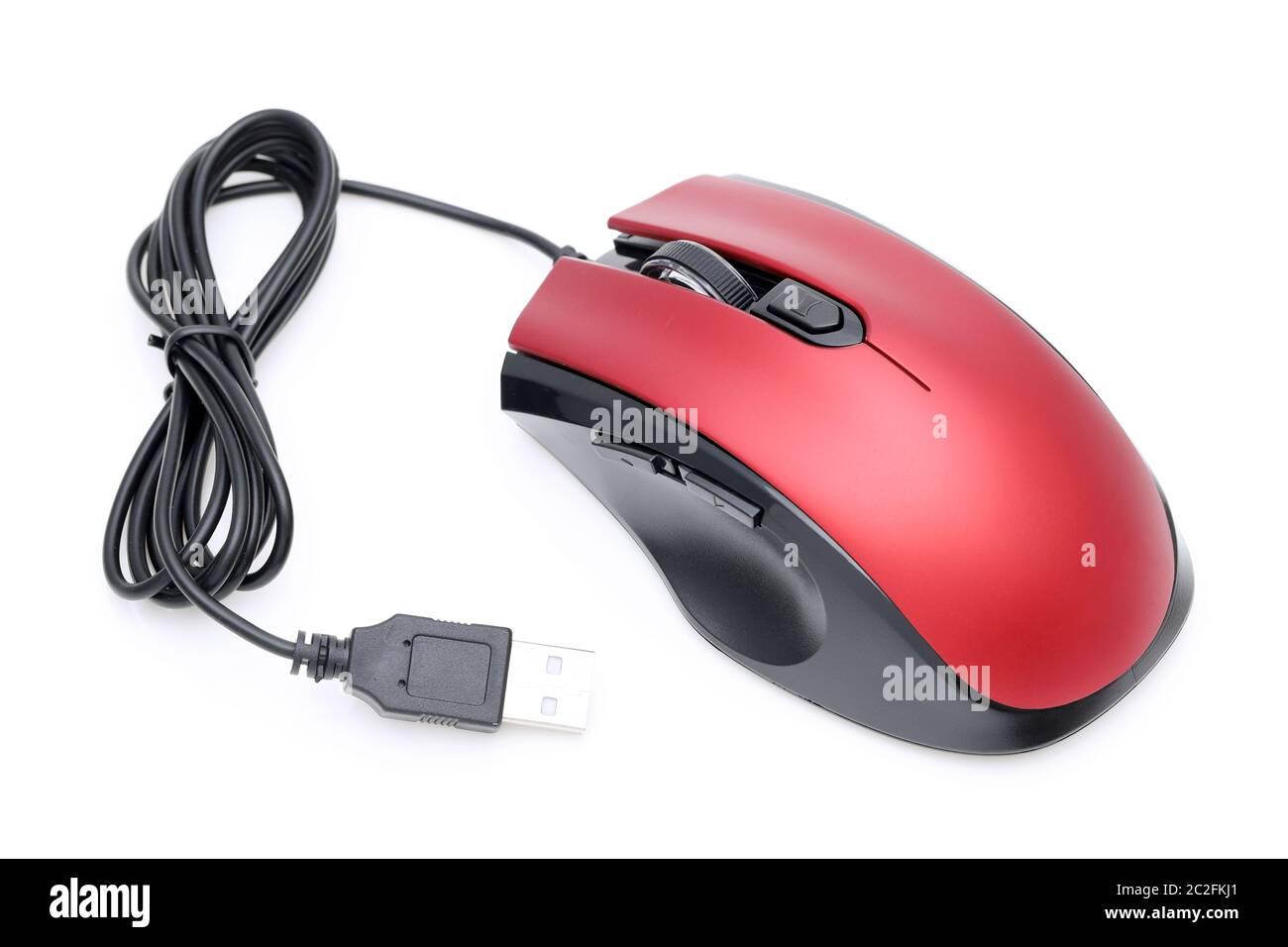 Computer mouse with USB cable isolated on white background Stock Photo ...