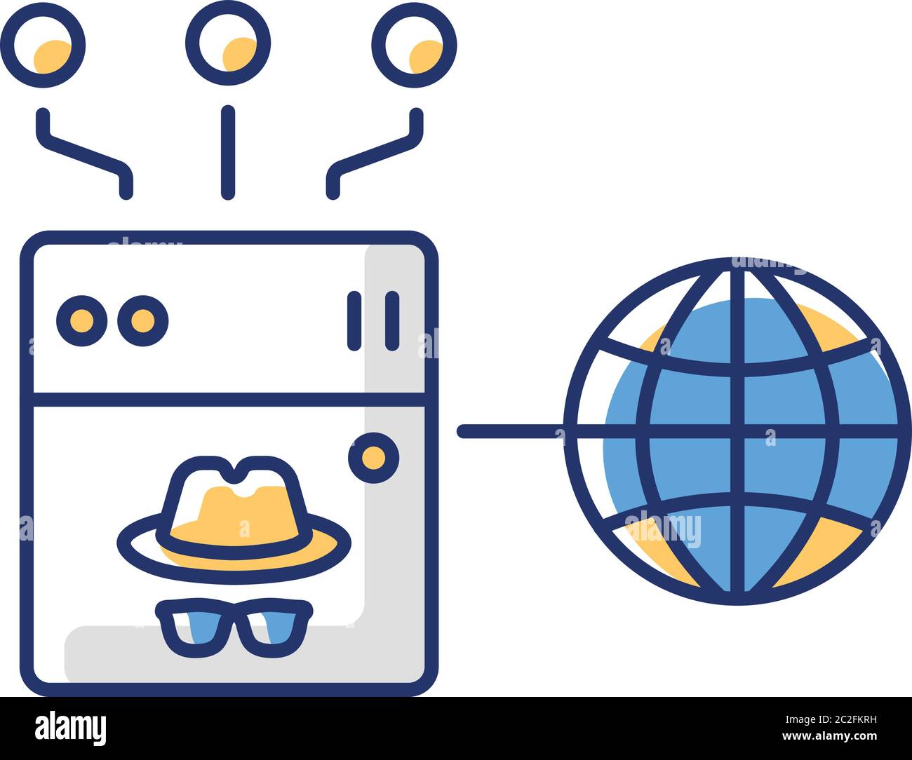 Anonymous proxy RGB color icon Stock Vector Image & Art - Alamy