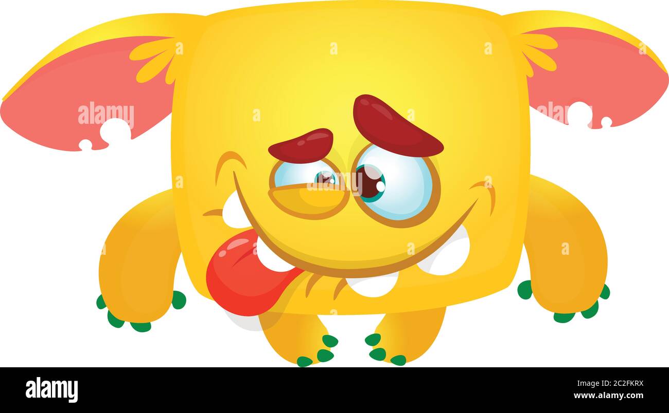 Angry cartoon monster design. Vector illustration isolated Stock Vector ...