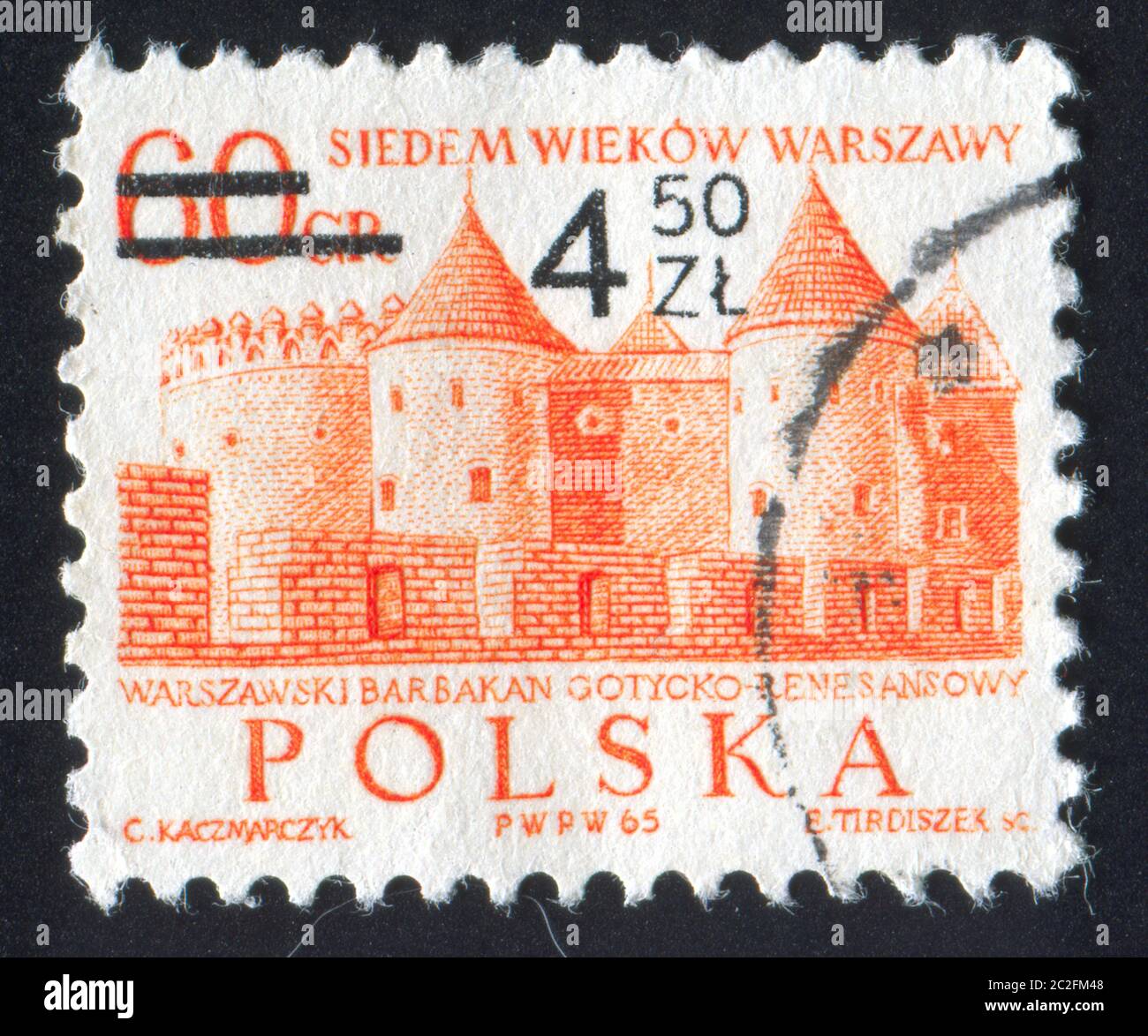 Poland stamp castle hi-res stock photography and images - Alamy