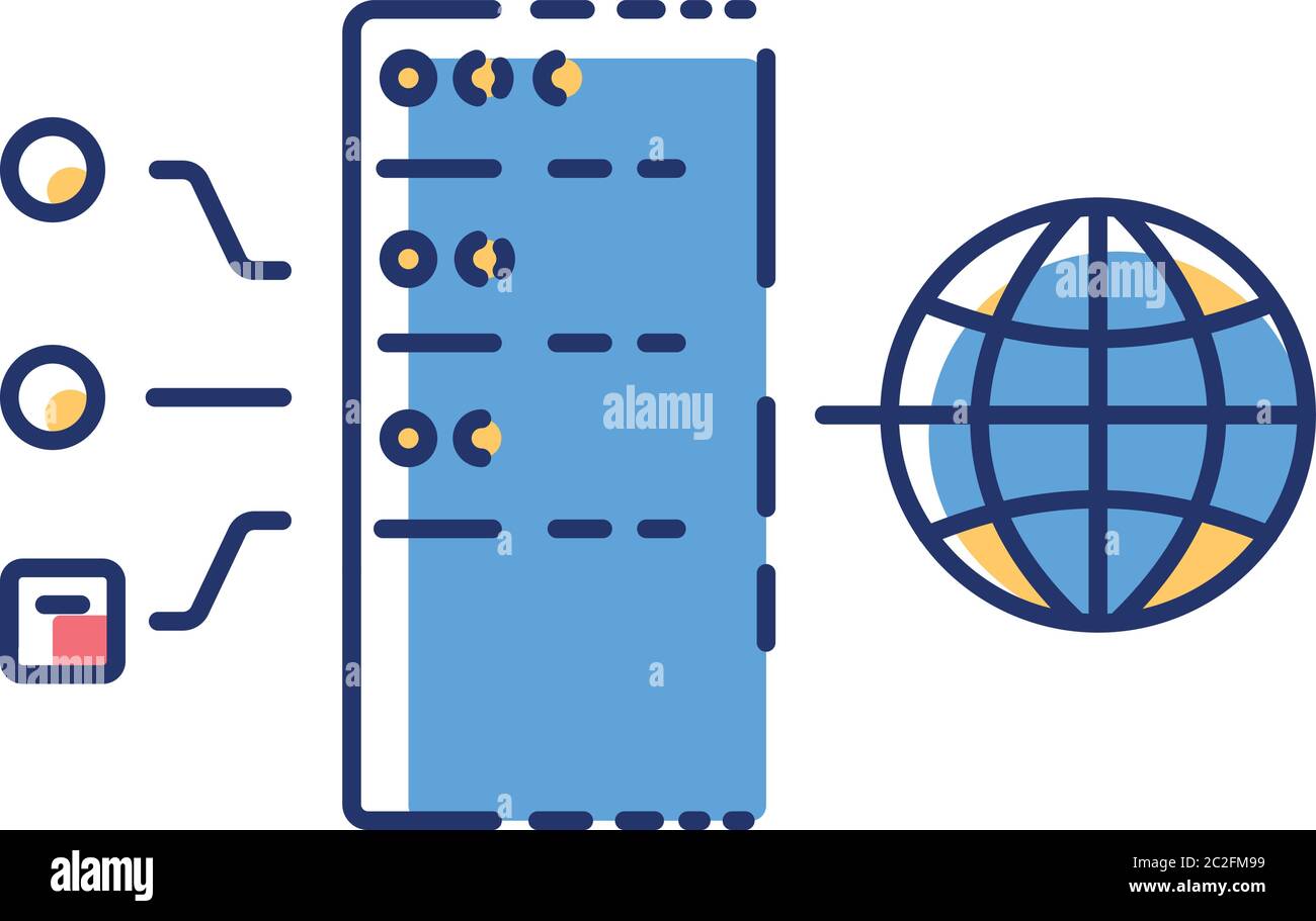 Transparent proxy RGB color icon Stock Vector Image & Art - Alamy