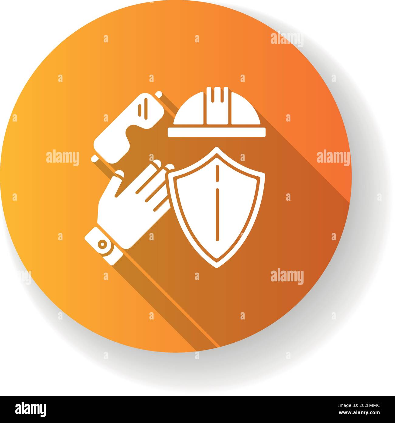 Safety orange helmet Stock Vector Images - Alamy