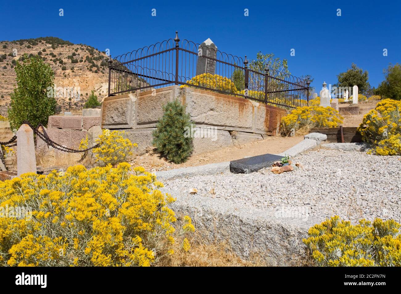 Silver Terrace Cemetery in Virginia City, Nevada, USA Stock Photo - Alamy