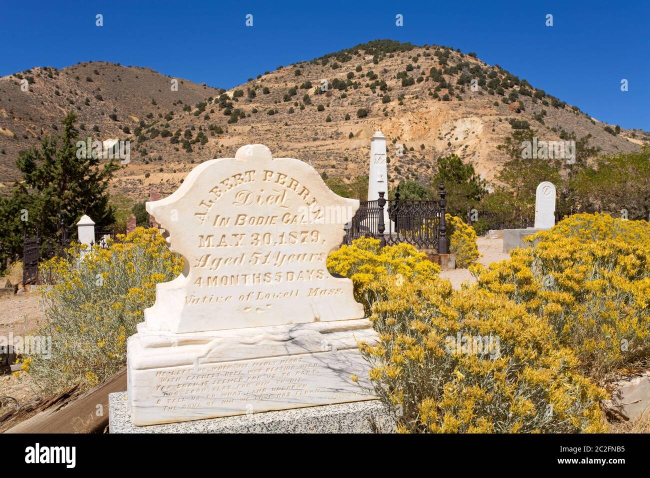 Silver Terrace Cemetery in Virginia City, Nevada, USA Stock Photo - Alamy
