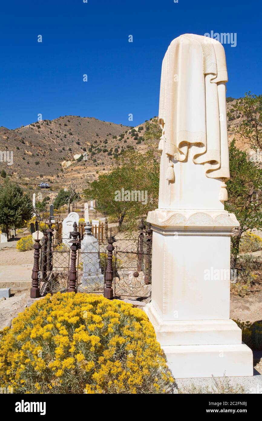 Silver Terrace Cemetery in Virginia City, Nevada, USA Stock Photo - Alamy