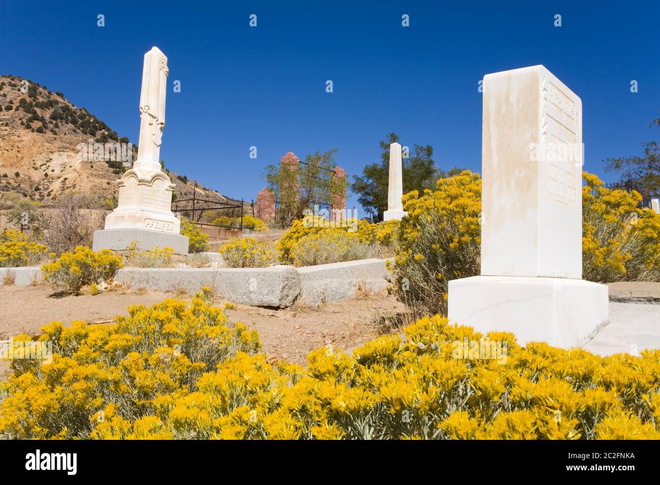 Silver Terrace Cemetery in Virginia City, Nevada, USA Stock Photo - Alamy