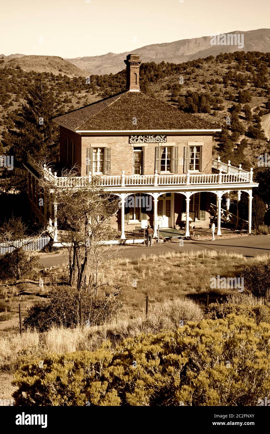 Mackay Mansion in Virginia City, Nevada, USA Stock Photo - Alamy