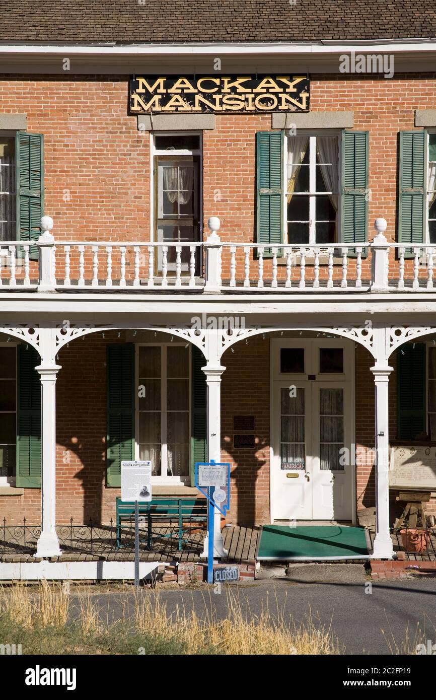 Mackay Mansion in Virginia City, Nevada, USA Stock Photo - Alamy