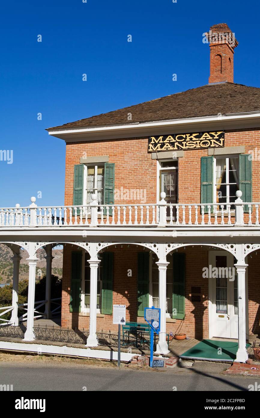 Mackay Mansion in Virginia City, Nevada, USA Stock Photo - Alamy