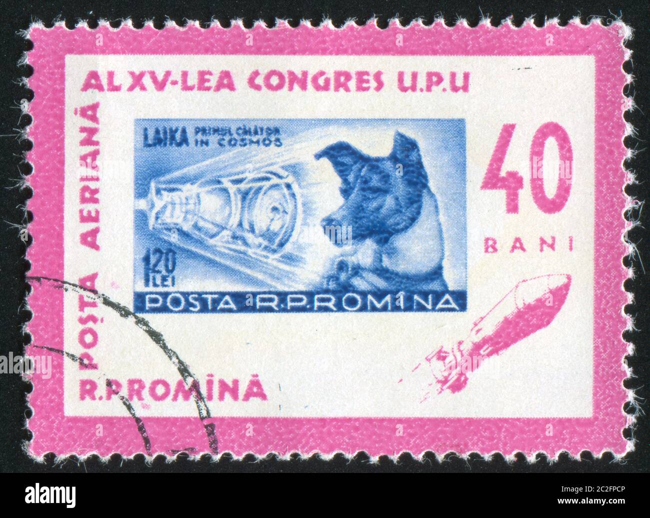 ROMANIA - CIRCA 1963: stamp printed by Romania, shows Centenary Stamp ...