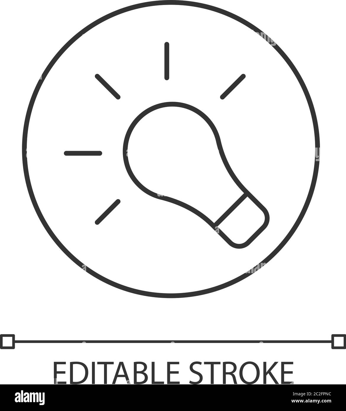 Light bulb pixel perfect linear icon Stock Vector Image & Art - Alamy