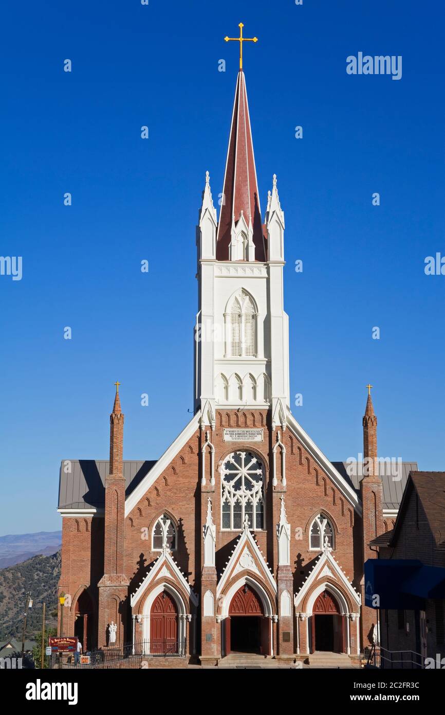 St. Mary's in the Mountains Catholic Church, Virginia City, Nevada, USA ...