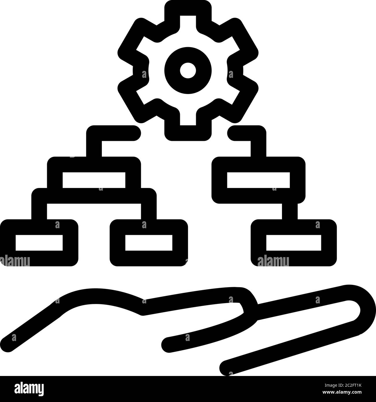 settings algorithm icon vector outline illustration Stock Vector Image ...