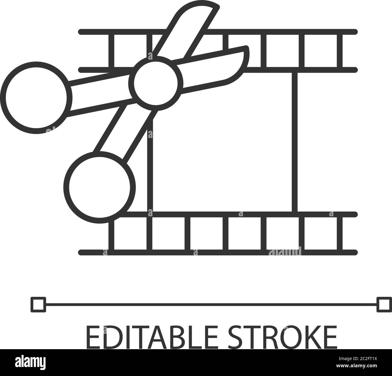 Film edit pixel perfect linear icon Stock Vector Image & Art - Alamy