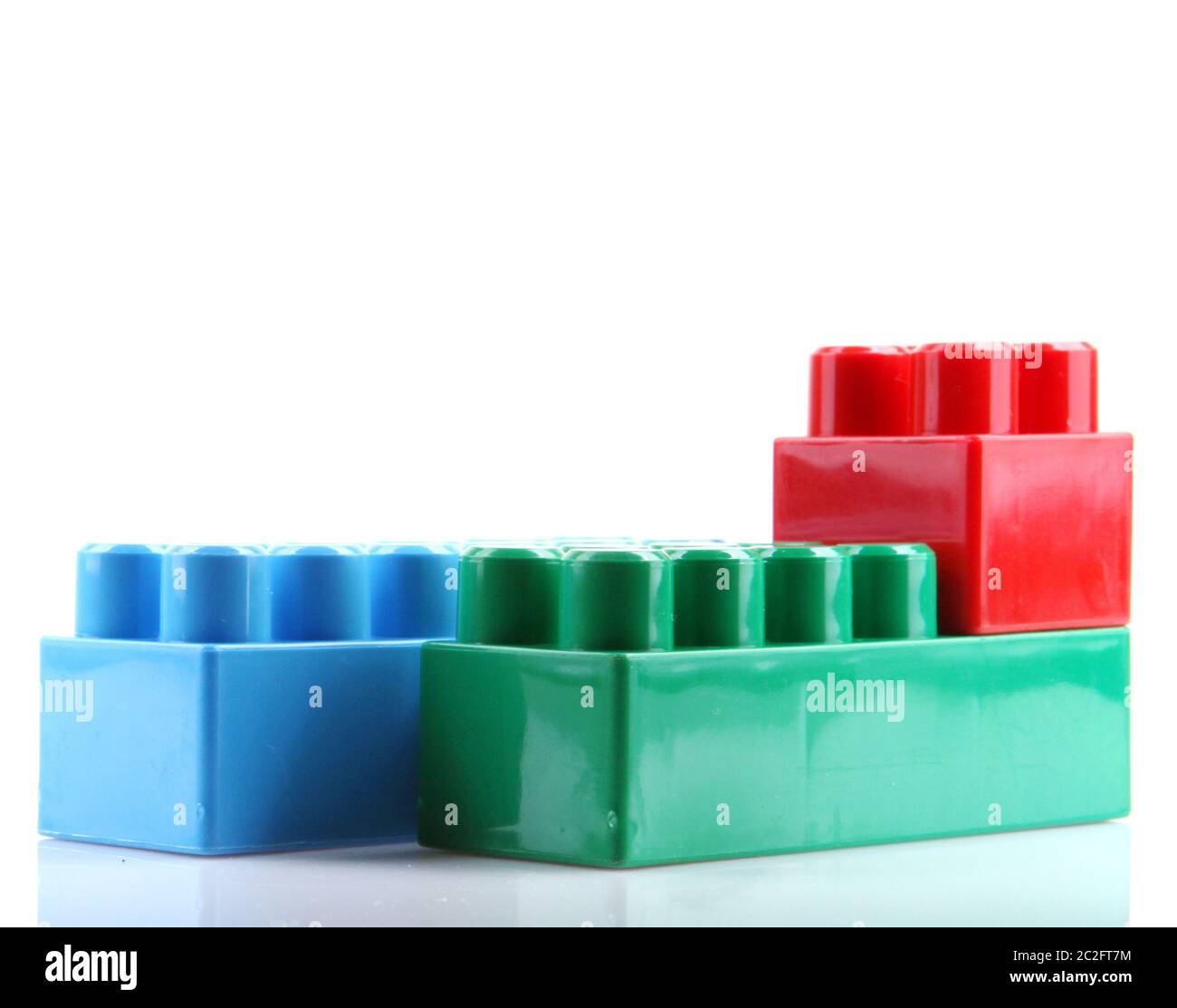 Plastic Blocks Isolated On White Stock Photo - Alamy