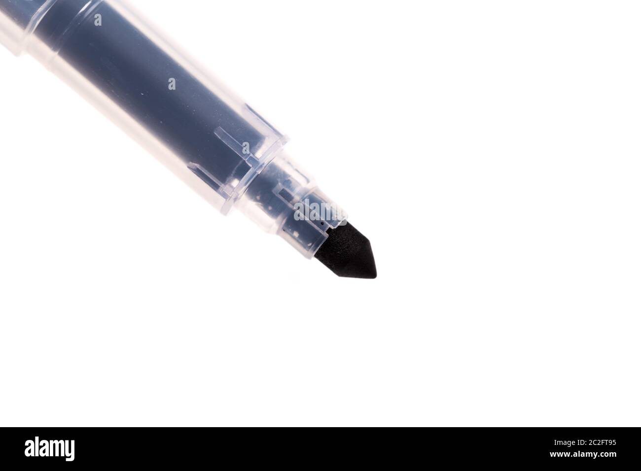Black Open Marker Isolated on White Background Stock Photo - Alamy
