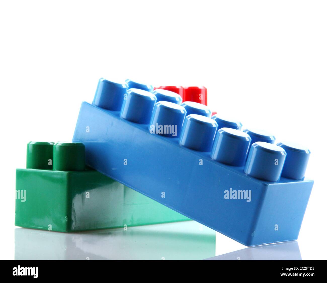 Plastic Blocks Isolated On White Stock Photo - Alamy