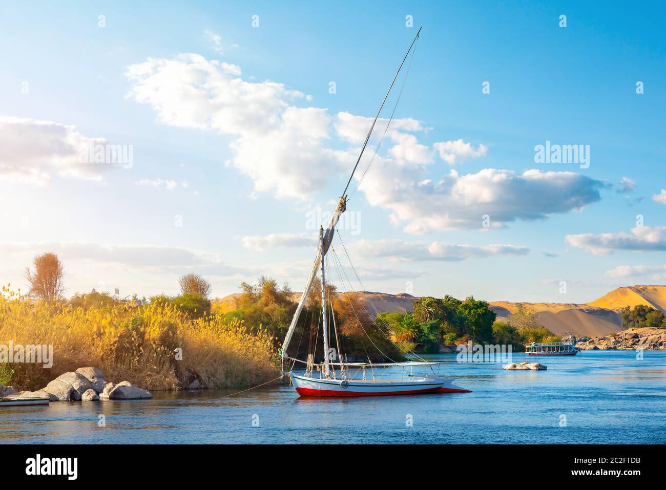 View of the Great Nile in Aswan Stock Photo - Alamy
