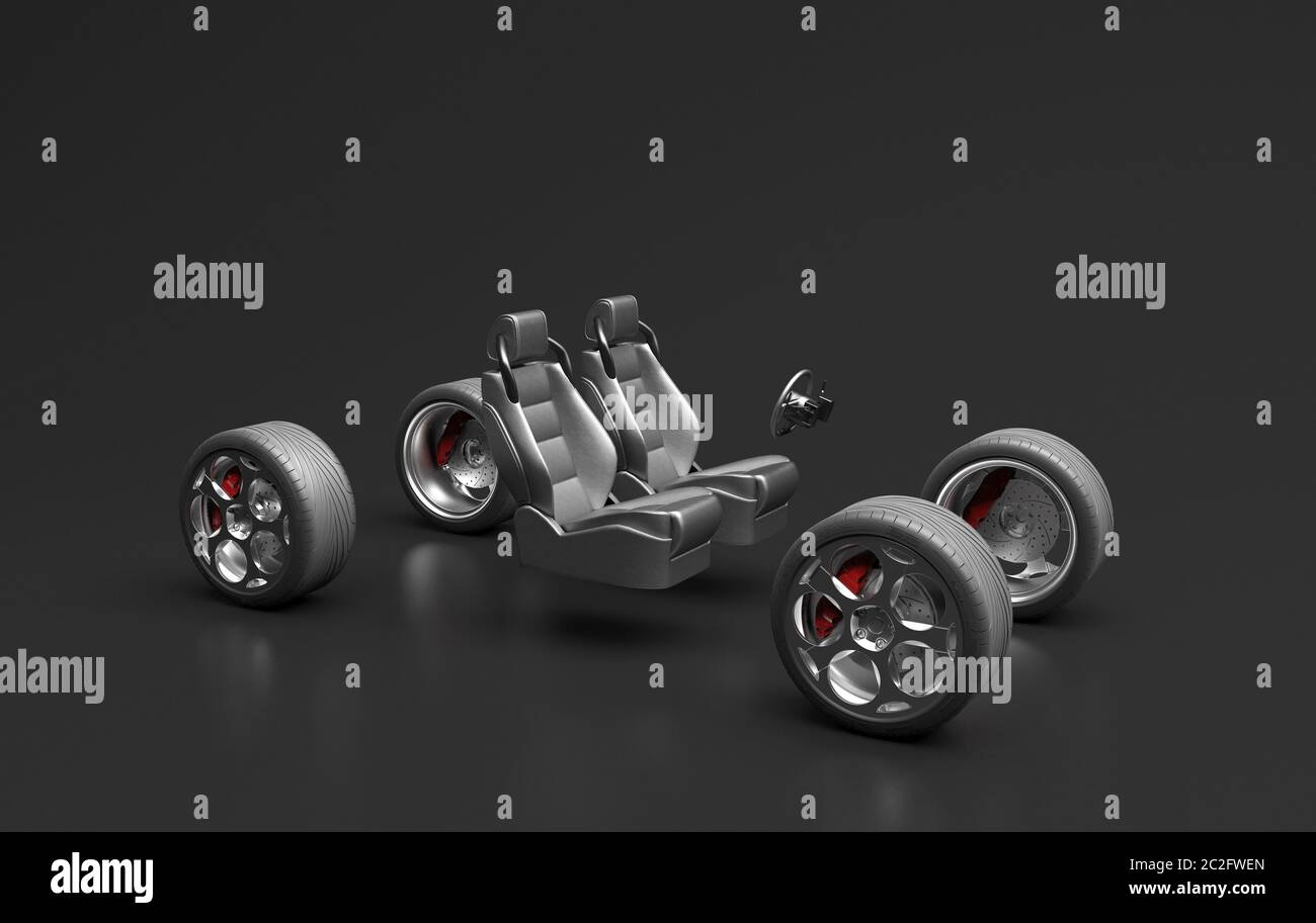 3d car parts hi-res stock photography and images - Alamy