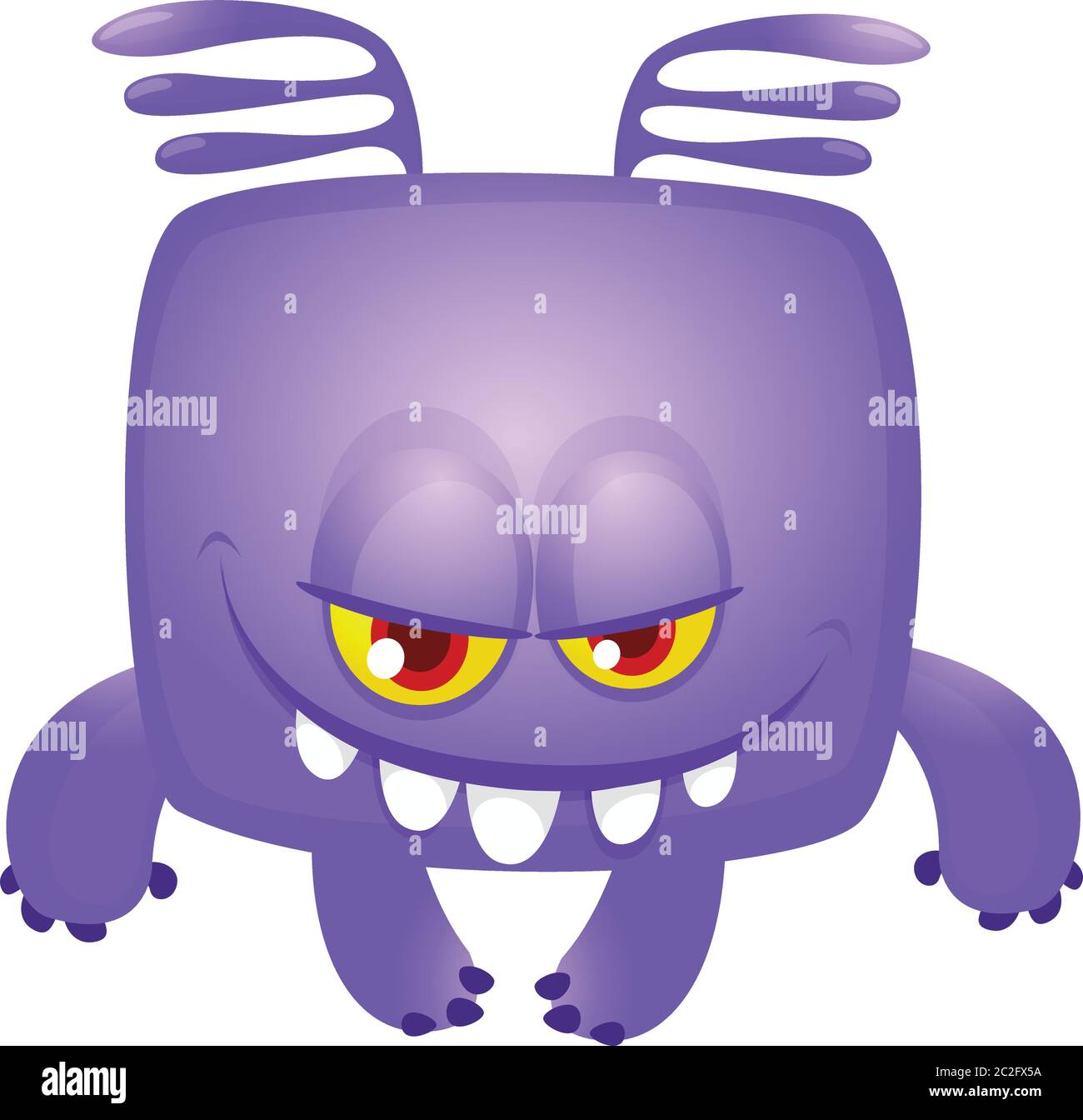 Cute cartoon monster girl. Vector illustration isolated Stock Vector ...