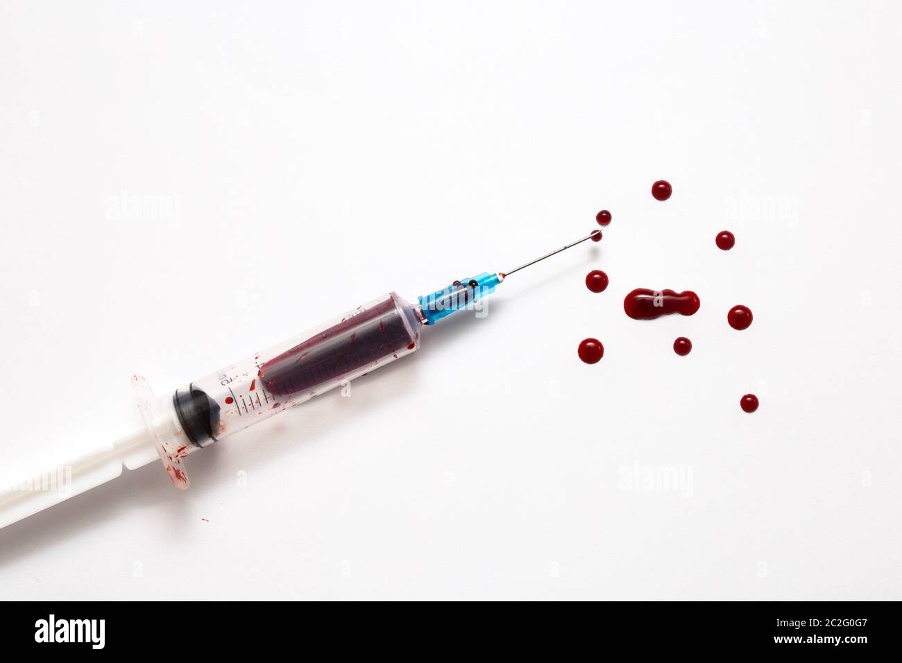 Blood drops syringe hi-res stock photography and images - Alamy