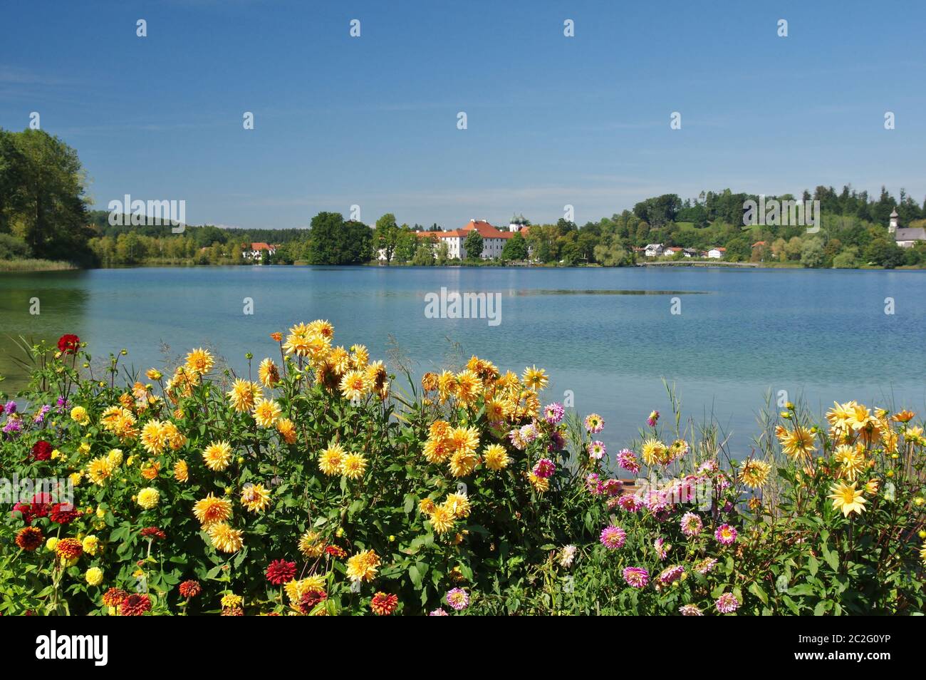 "Klostersee" (Monastery lake) and "Kloster Seeon" (Monastery Seeon ...