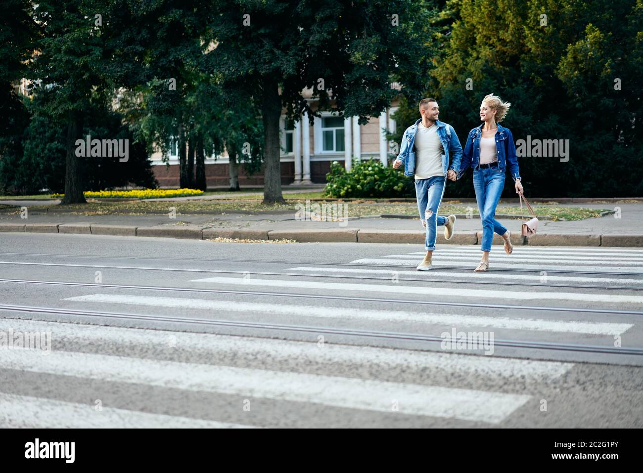 Young crosswalk hi-res stock photography and images - Alamy