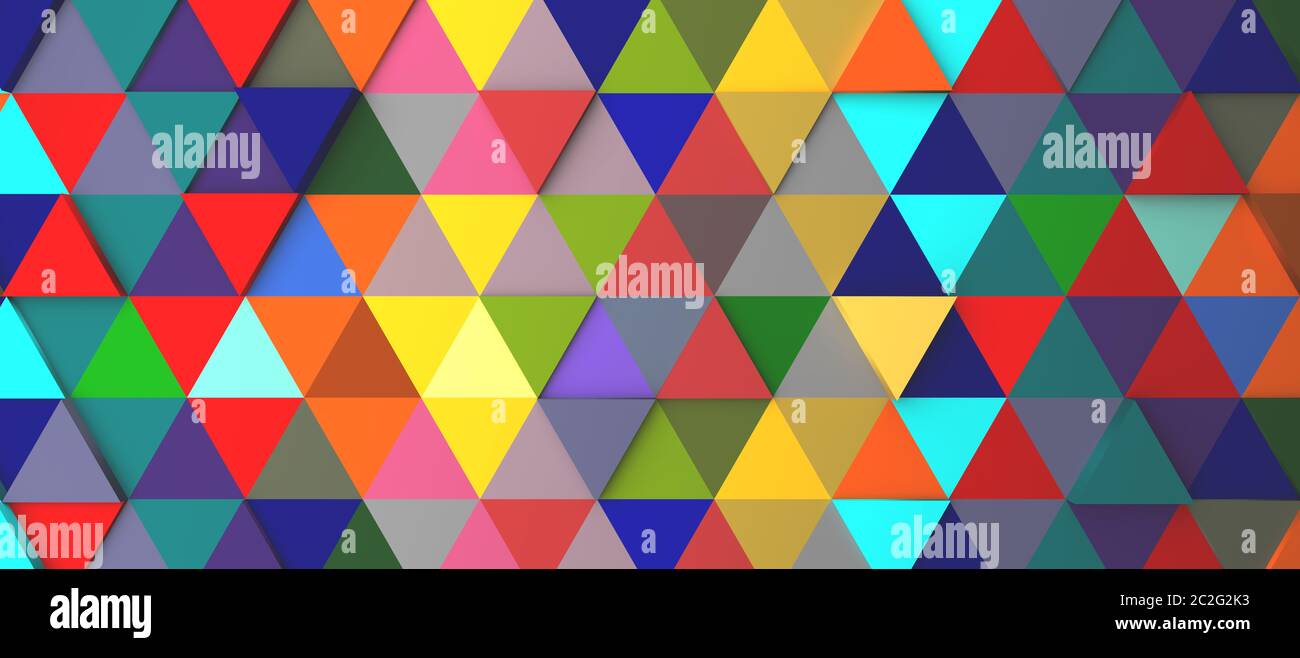 Abstract modern colorful triangle background, 3d rendering Stock Photo ...