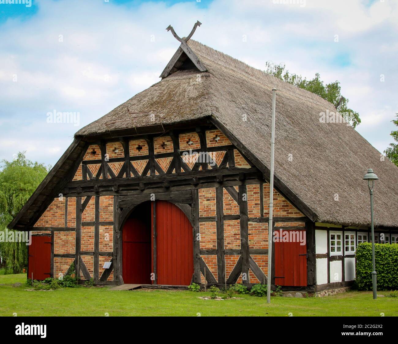 an old farmhouse in timber frame construction Stock Photo - Alamy