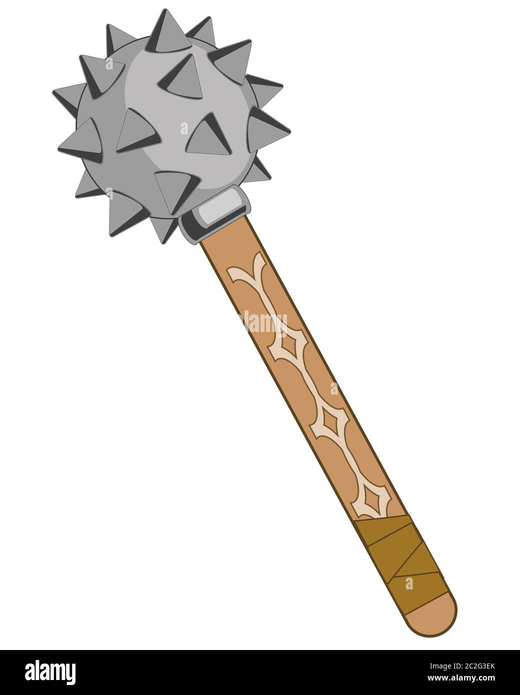 Vector illustration of the cartoon of the ancient striking weapon club ...