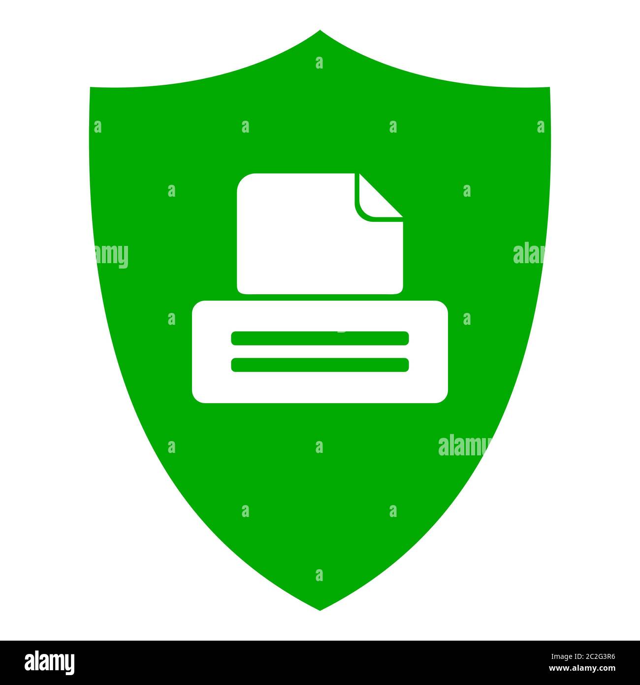 Printer and shield Stock Photo - Alamy