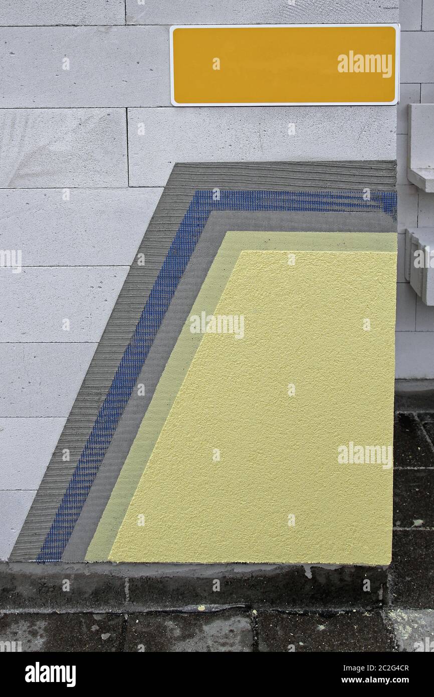 Cross Section of House Wall New Thermal Insulation Stock Photo - Alamy