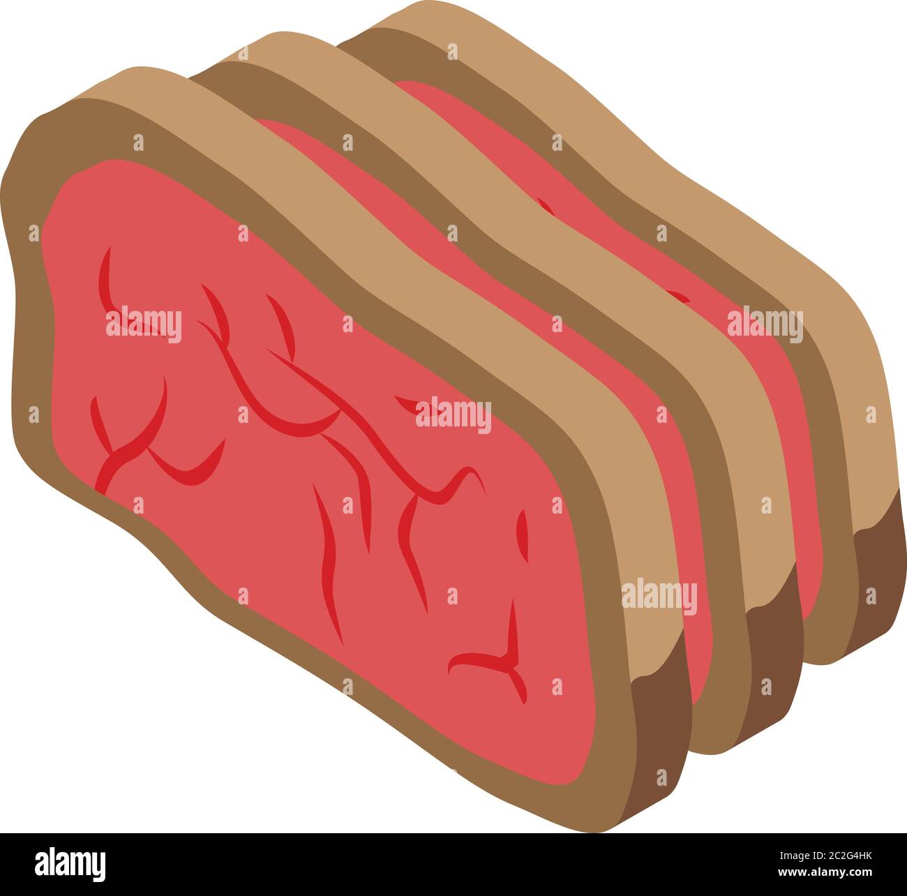 Cutted meat icon, isometric style Stock Vector Image & Art - Alamy