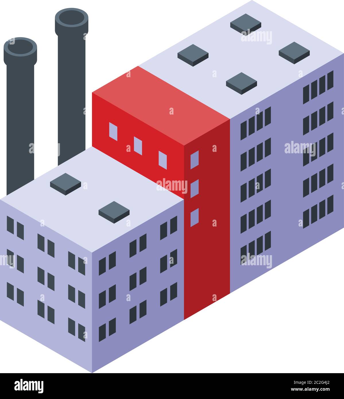 Ecologic recycle factory icon, isometric style Stock Vector Image & Art ...