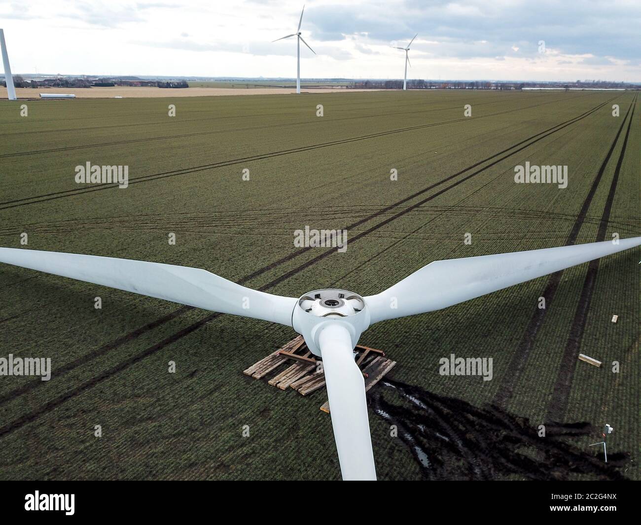 mounted rotor of a wind turbine before demounting Stock Photo - Alamy