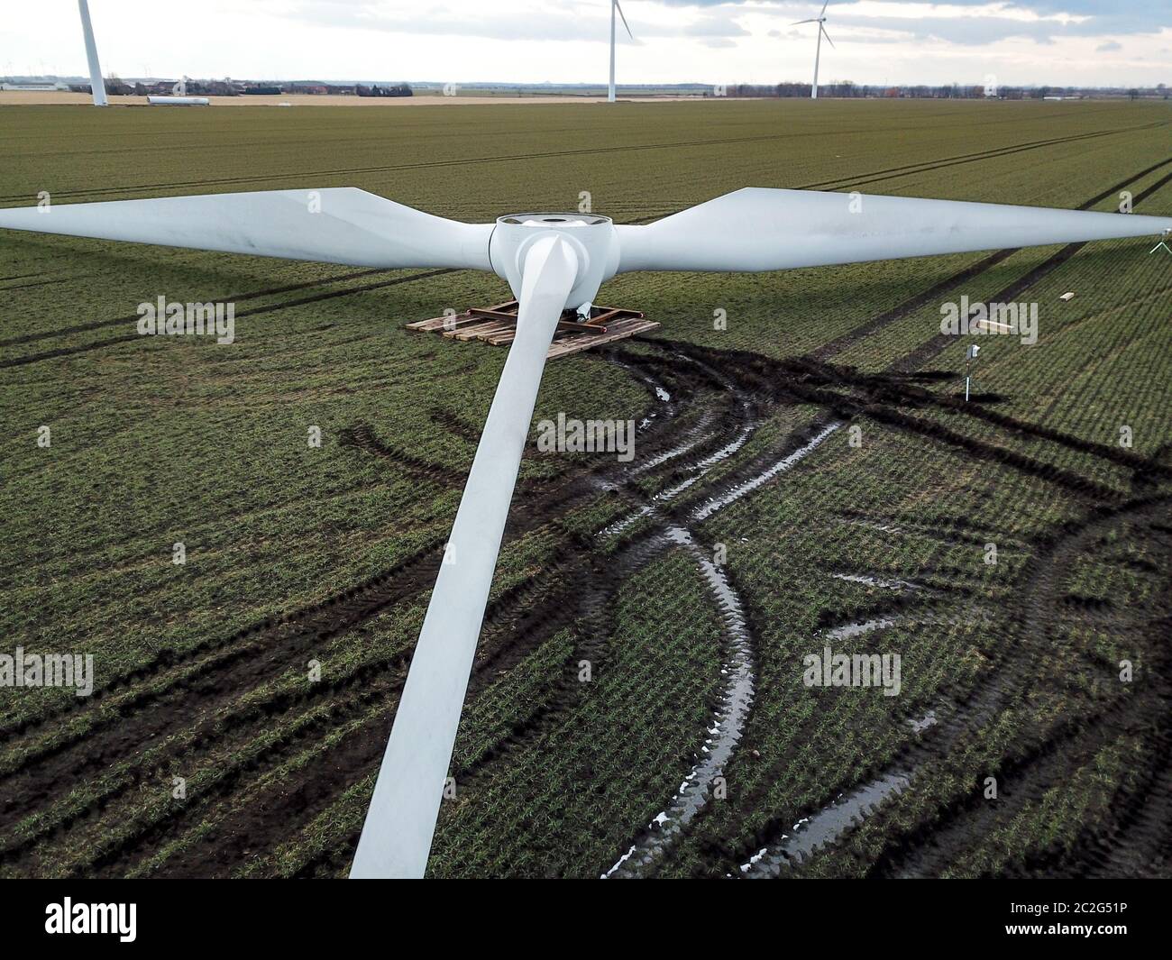 mounted rotor of a wind turbine before demounting Stock Photo - Alamy
