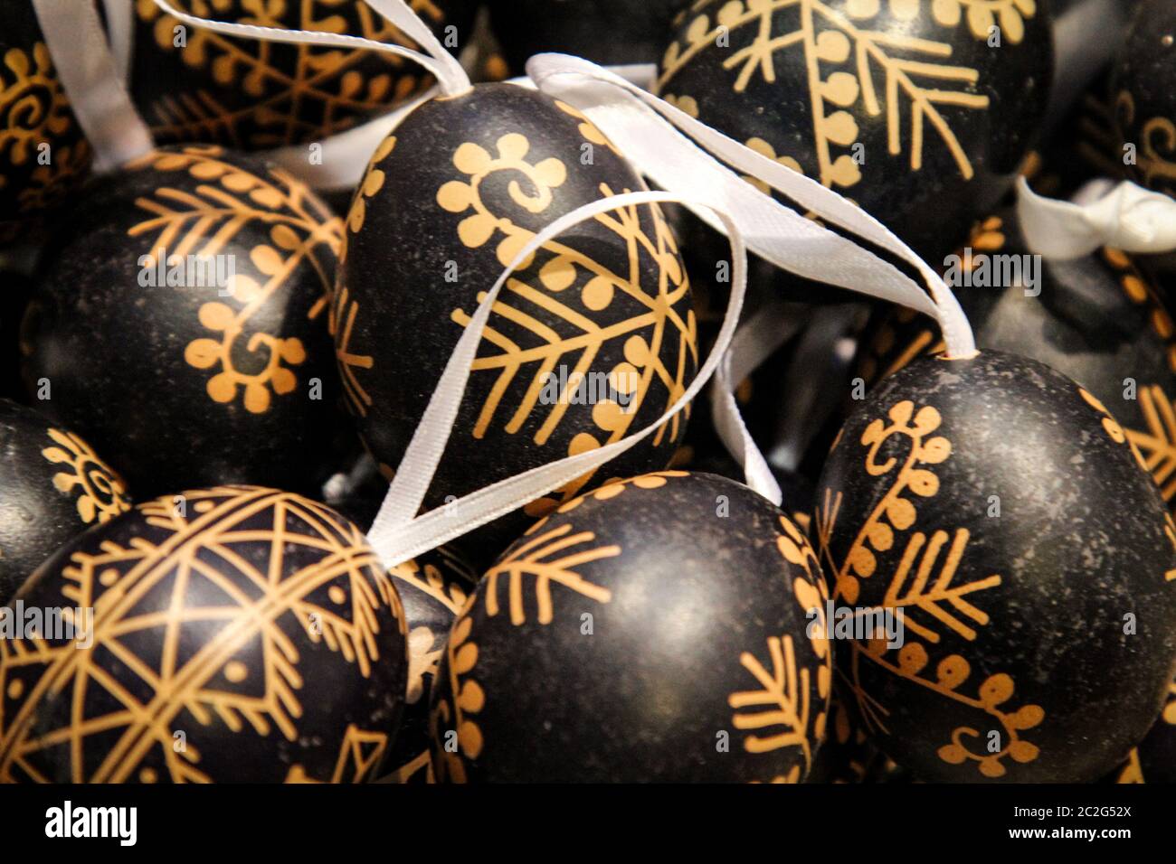 Colorful Easter eggs for decorating an Easter shrub Stock Photo - Alamy